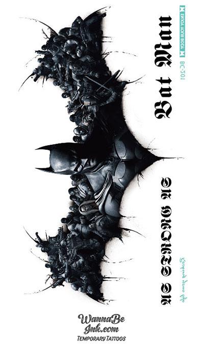Batman Temporary Chest Tattoos| WannaBeInk.com