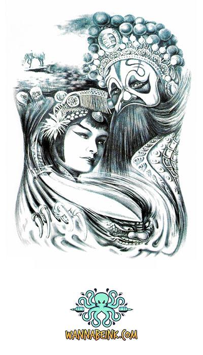 Chinese Opera Tattoos Chinese Tags Tattoo Ideas | World Tattoo Gallery